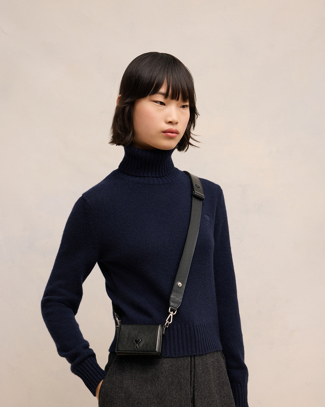 BLACK Ami de Coeur Nano Lunch Box Bag | AMI PARIS