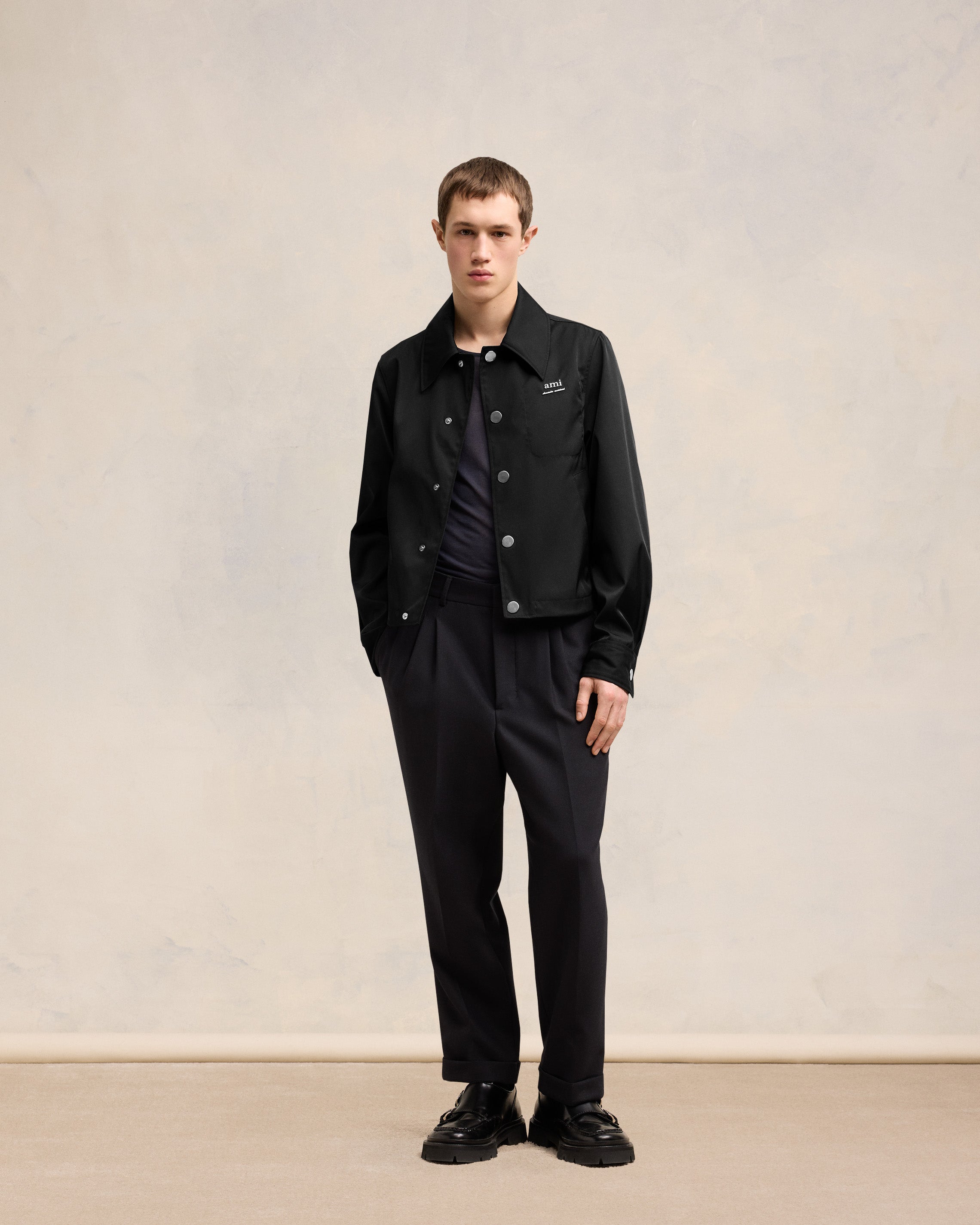 Black Ami Alexandre Mattiussi Buttoned Jacket | AMI PARIS